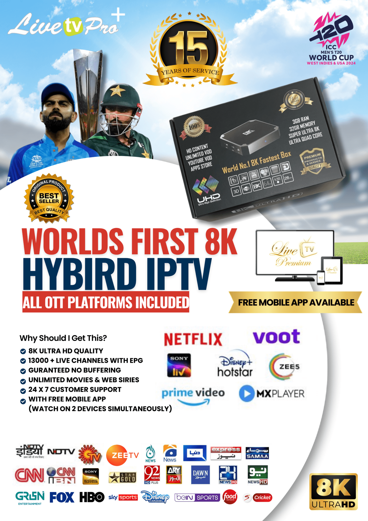 LIVE TV PRO Box with 3 Years Subscription Plus Free APP – Nanak Groceries